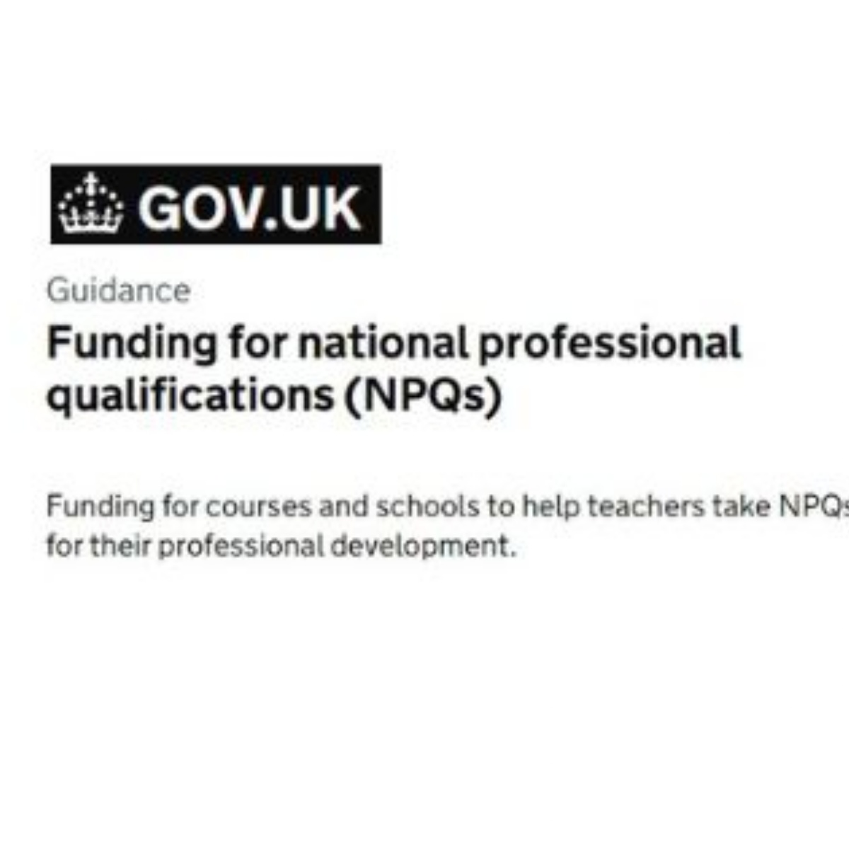 Saffron Teaching School Hub - NPQ Funding from September 2024