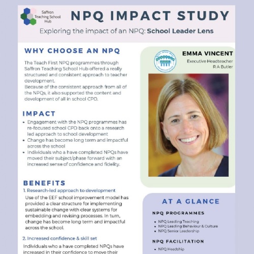 Saffron Teaching School Hub - NPQ news